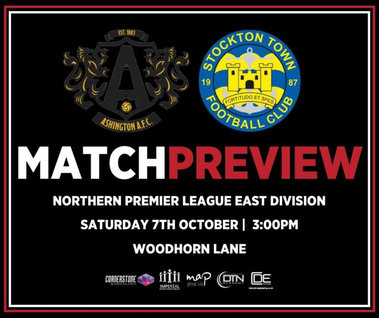 MATCH PREVIEW | Ashington AFC v Stockton Town - Stockton Town Football Club